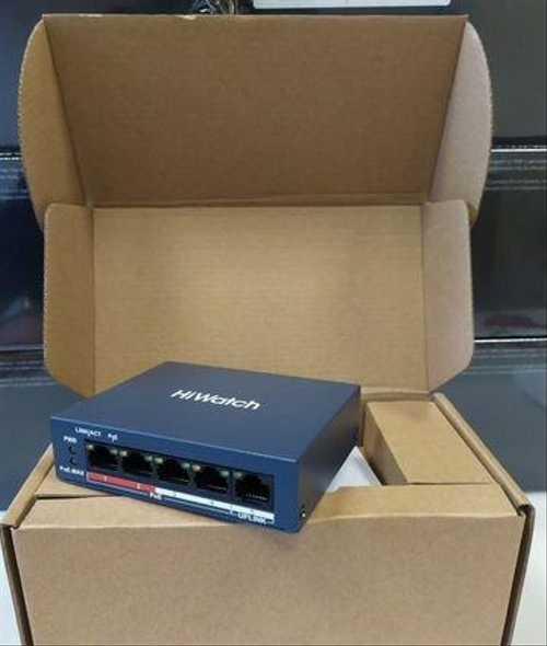 DS-S504P (B) неуправляемый коммутатор 4 RJ45