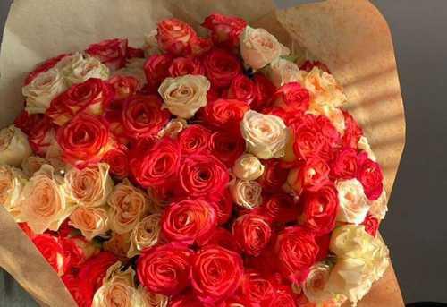 Букет роз 51 роза с доставкой в Казани