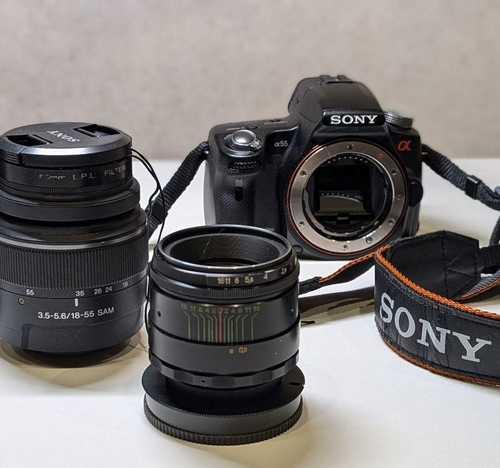 Sony a55 и 3 объектива