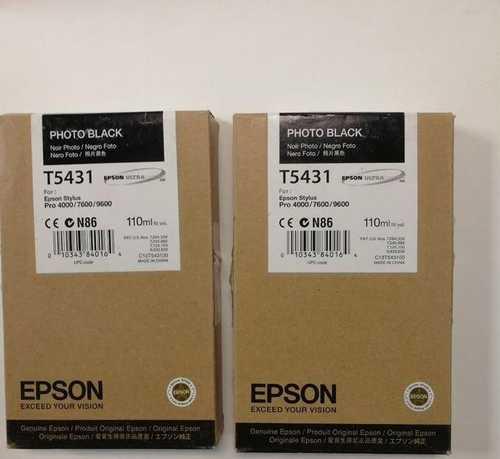 Картриджи Epson T5431 Black для 4000/7600/9600