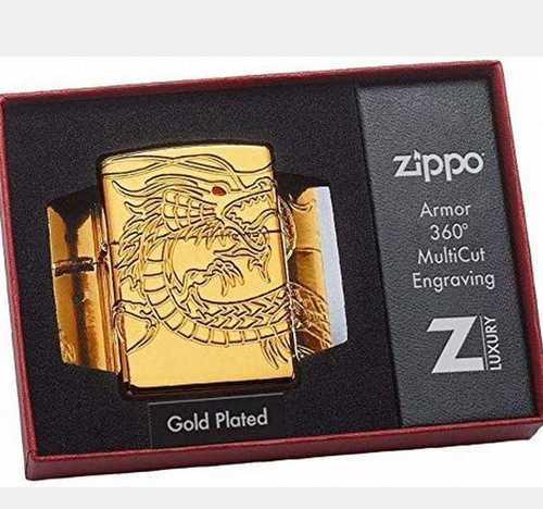 Zippo.Золотой змей. Gold / Золото 24 kt. Armor.NEW