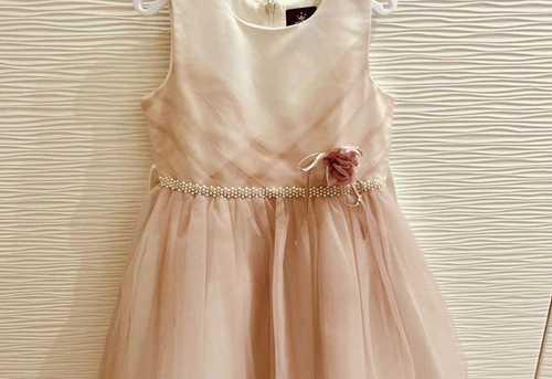 Воздушное розовое платье 128р