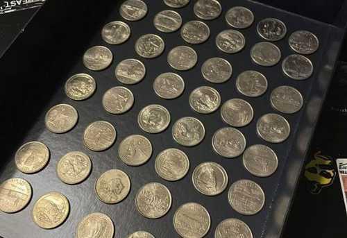 Монеты США 25 центов 46 уникальных штатов
