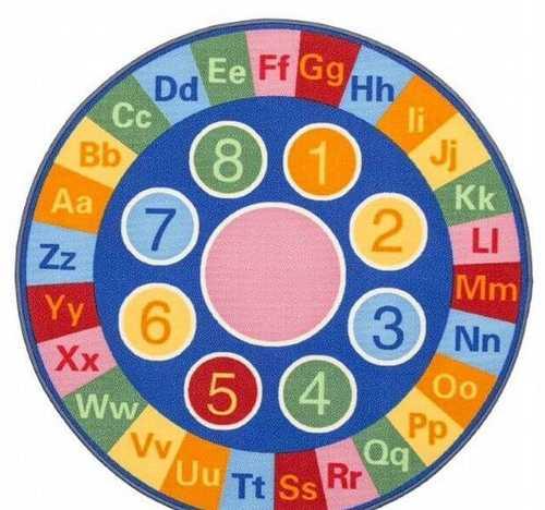 Ковер с английским алфавитом Coloured Circles