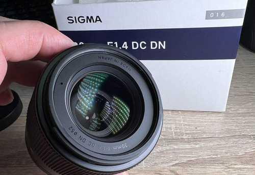 Объектив Sigma 30mm F1.4 для sony-e