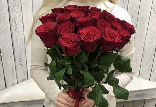 Роза красная 25 роз 50 см
