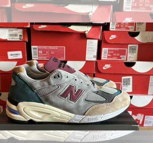 New Balance 990v2 Grey Green Maroon M990CP2