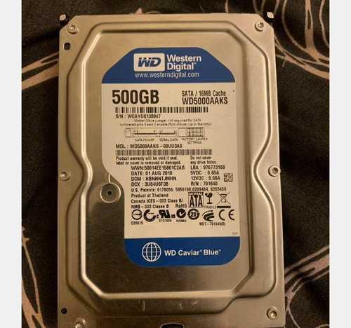 Hdd wd blue 500 gb(обмен)