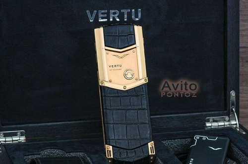Vertu S Design Gold натуральная кожа крокодила