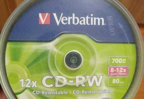 Болванка, диск cd-rw новый 15шт