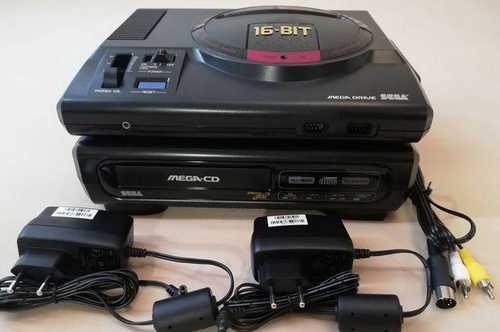 Sega Mega Drive + Mega CD 1991г Оригинал Япония