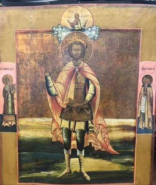 Икона св Иоанн Воин 19в с Госэкспертизой