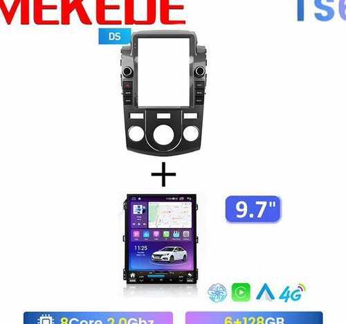 Магнитола 9.7 дюйма Kia Cerato 2 TD F1 DS 2008-2013 Mekede TS6 6 128G carplay