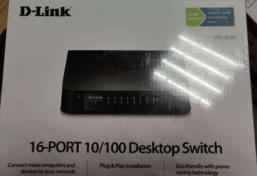 Хаб - свитч D-Link Des 1016a 16 портов