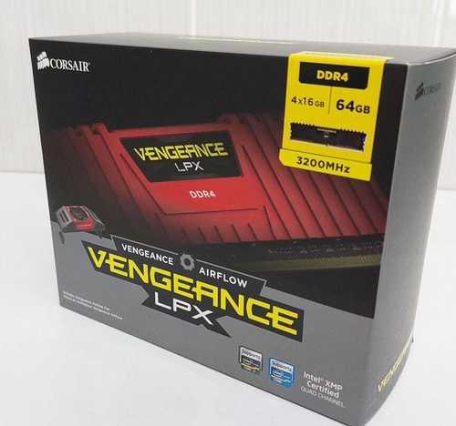 Corsair Vengeance LPX 3200 Mhz, 64 gb (4x16), DDR4