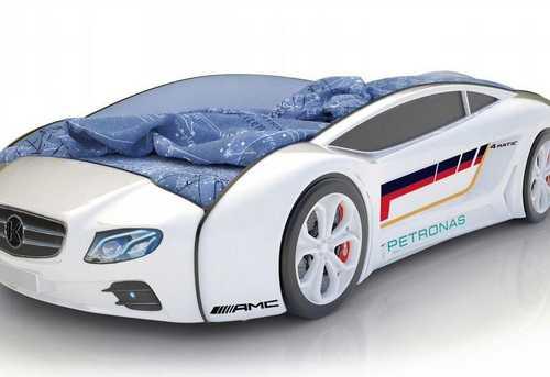 Кровать-машина Roadster Мерседес Белый