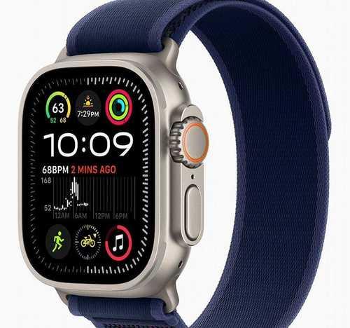 Смарт-часы Apple Watch Ultra 2 (2024), 49, Natural Titanium, Trail Loop, Blue (M/L)