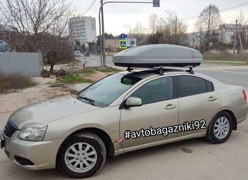 Автобокс Евродеталь 530 литров серый 180-86-43см