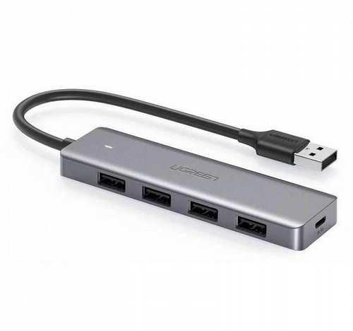 Адаптер ugreen USB A to 4-Ports USB A 3.0 Серый