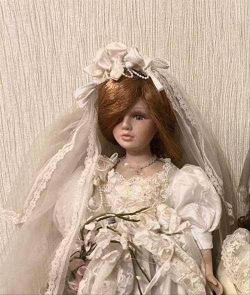 Кукла фарфоровая свадебная