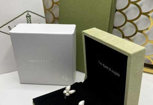 Золотые серьги van cleef бабочки