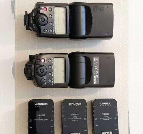 Комплект Сanon Speedlite 580ex  Yongnuo yn 622c