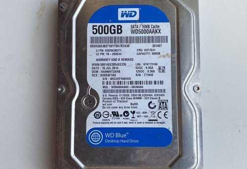 Жесткий диск 3.5 WD blue 500GB