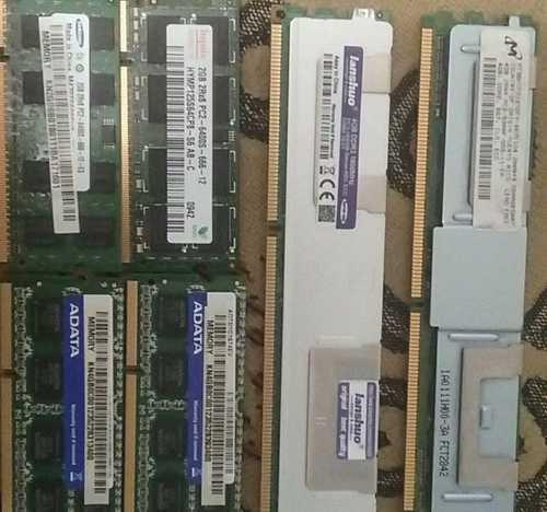 DDR2, DDR3, DDR4 sodim и dim