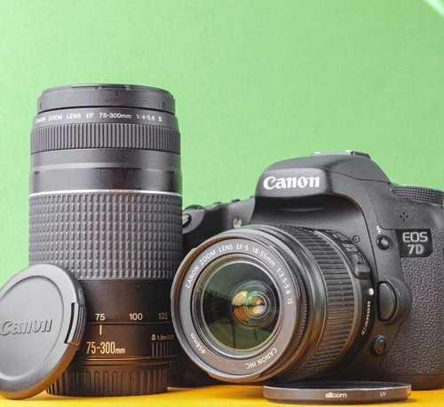 Фотоаппарат Canon 7D kit 18-55/75-300