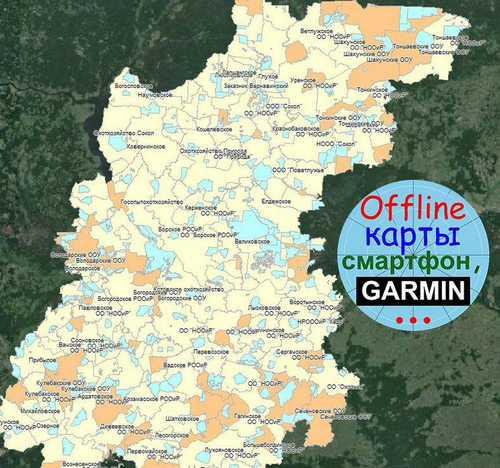Карта охотничьих угодий Нижегородской области