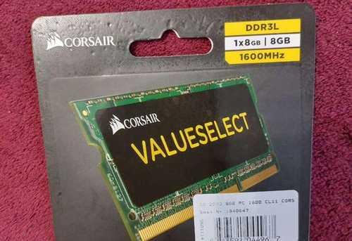 Новая память Corsair DDR3L 8Gb 1600Mhz