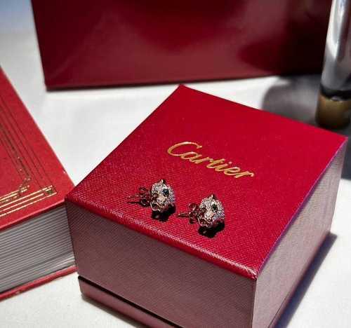 Серебряные серьги Cartier