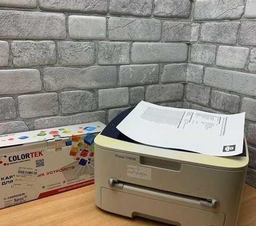 Лазерный принтер Xerox Phaser 3160B+Новый картридж
