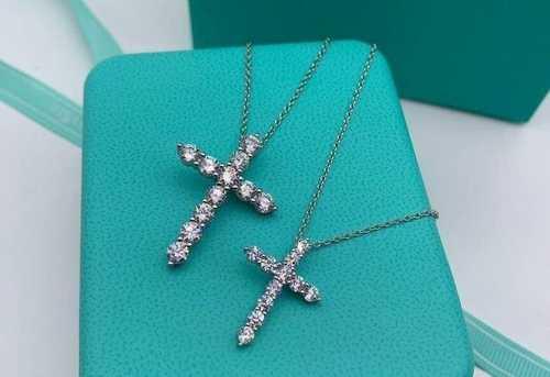 Золотая подвеска Tiffany в форме креста
