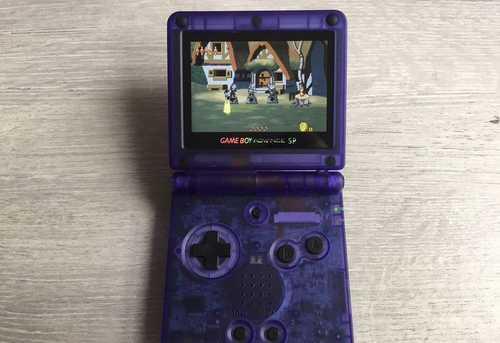 Nintendo Gameboy Advance SP с IPS type - c син - ф