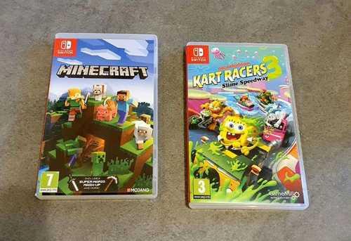 Игры Nintendo Switch Kart Racers 3 и Minecraft