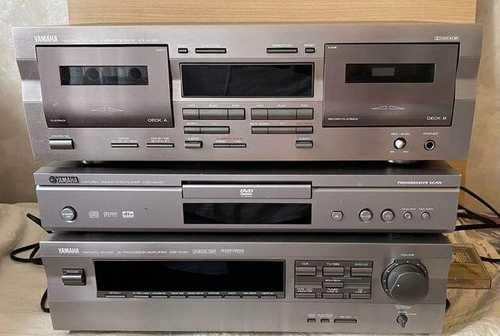 Yamaha - ресивер DSP-E492, дека KX-W321, DVD-S540