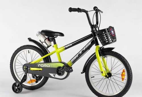 Велосипед sitis rollo 18" (2024) Black-Yellow