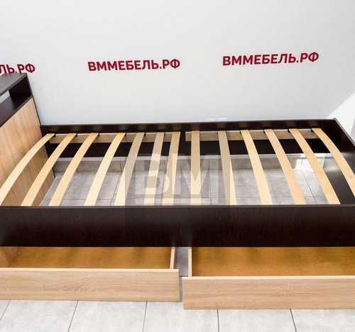 Кровать односпальная с 4 ящиками