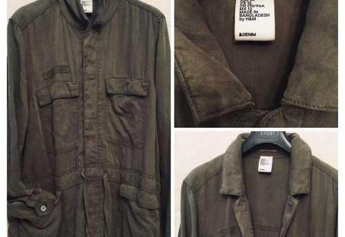 Куртка рубашка "&denim" из эвкалипта милитари 48