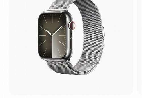AW Series 9 45 Stainless Steel Silver Milanese