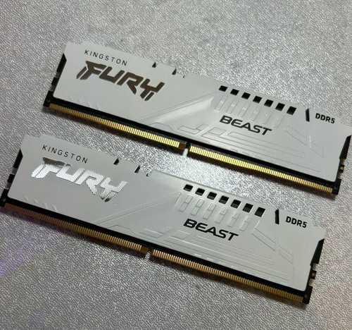 Kingston Fury опер.память DDR5 6000мгц 2х8гб white