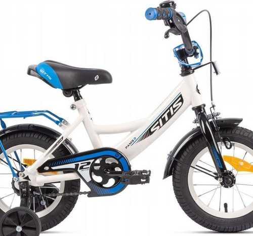 Велосипед sitis pams 12" (2023) White-Blue Vor331