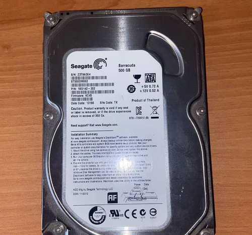 Жесткий диск на 500 гб Seagate Barracuda 500gb