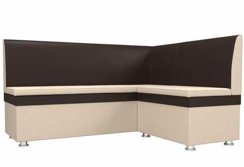 Кухонный угловой диван Уют бежевый коричневый