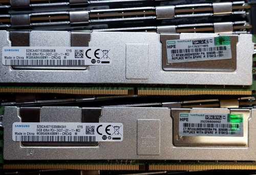 64Gb Серверная память ddr4 2400T LR HP 809085-091