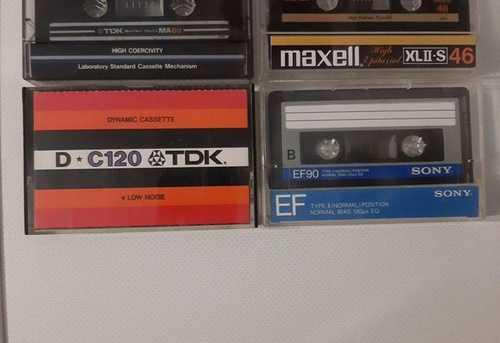 Аудиокассеты TDK, sony, maxell