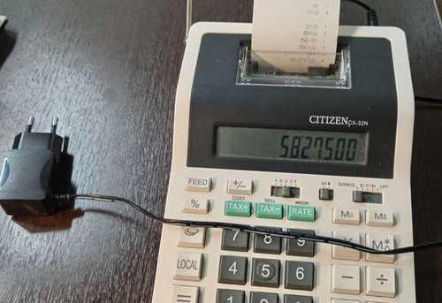 Калькулятор печатающий citizen cx-32n