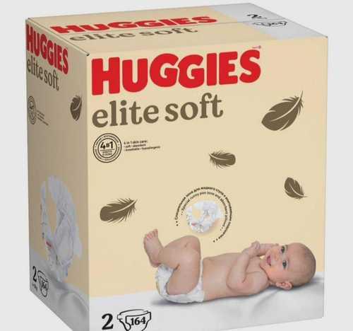 Подгузники Huggies Elite Soft 4-6кг, 2 р