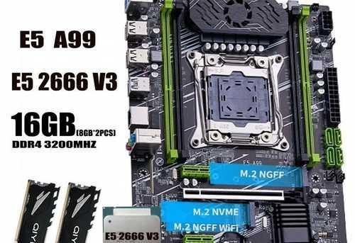 Комплект для сборки xeon 2666v3, X99, 16gb ddr3200